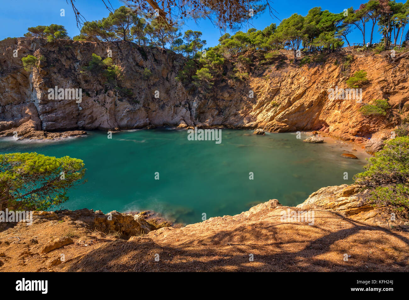 Nice detail from Costa Brava coastal in Spain Stock Photo - Alamy