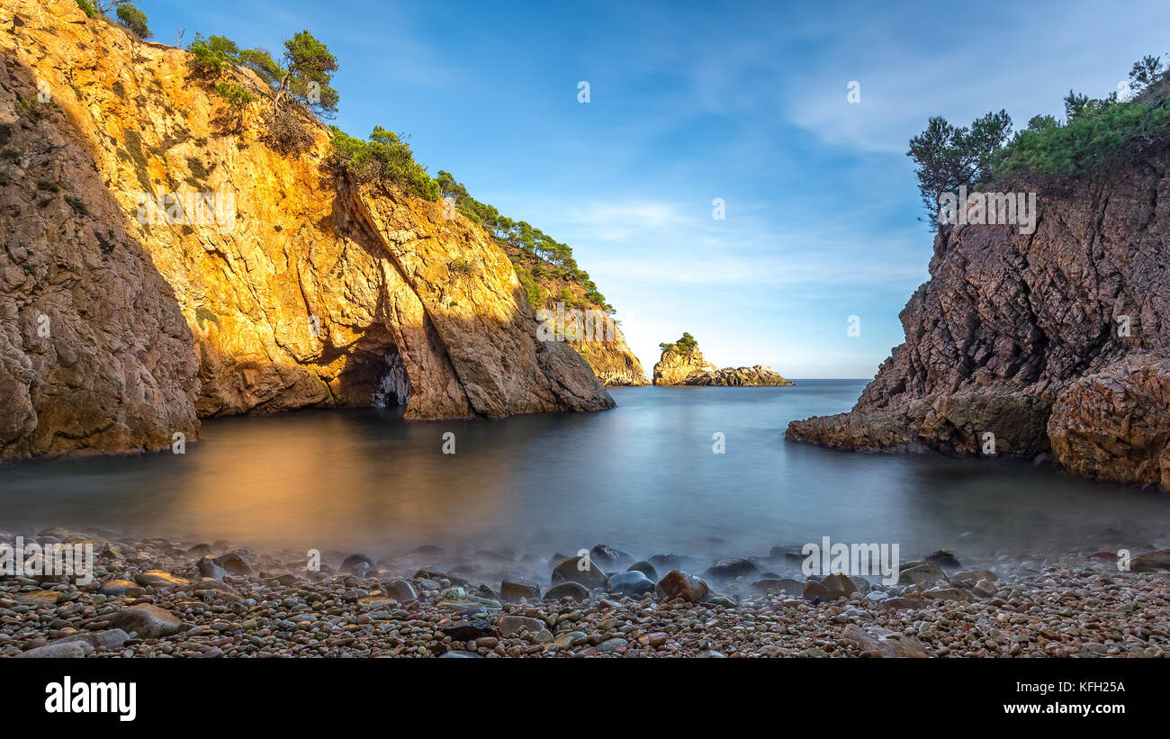 Nice detail from Costa Brava coastal in Spain Stock Photo - Alamy