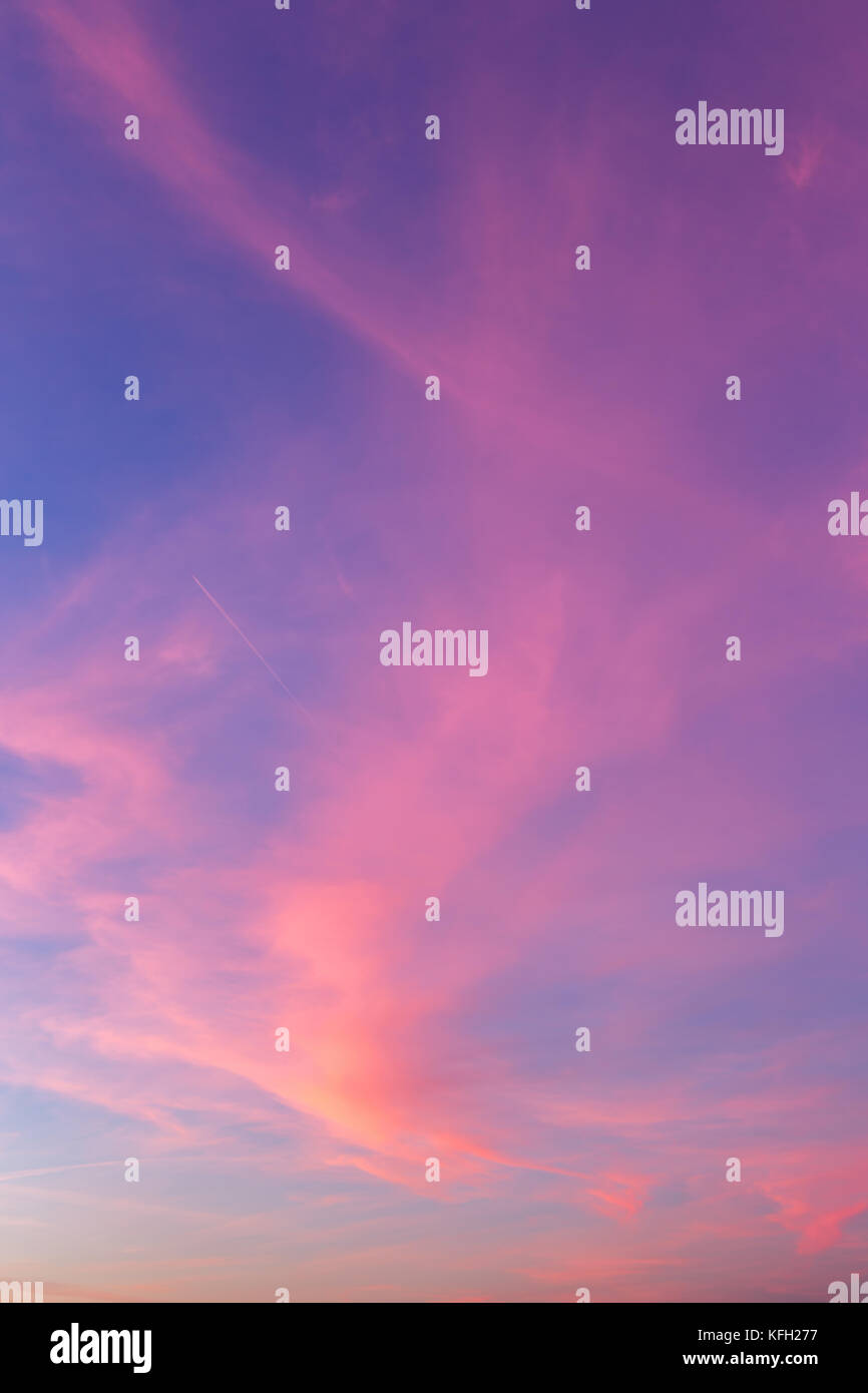 Purple color sunset sky Stock Photo - Alamy