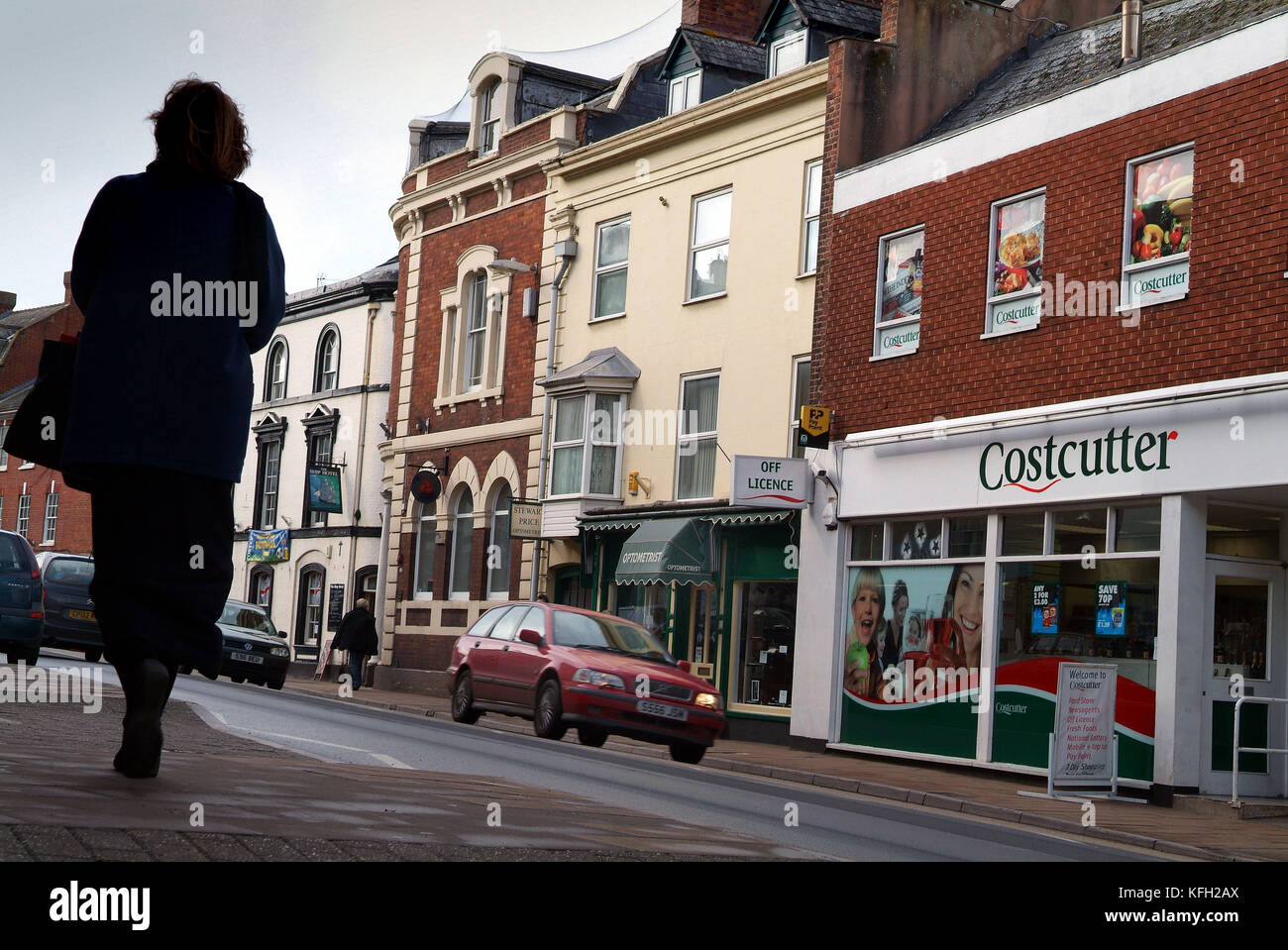 Crediton, Devon inc,Tesco Express Stock Photo - Alamy