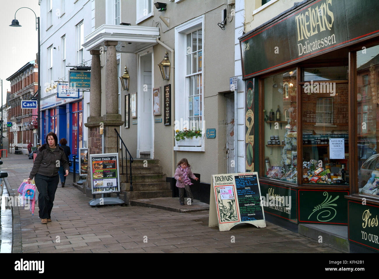 Crediton, Devon inc,Tesco Express Stock Photo - Alamy