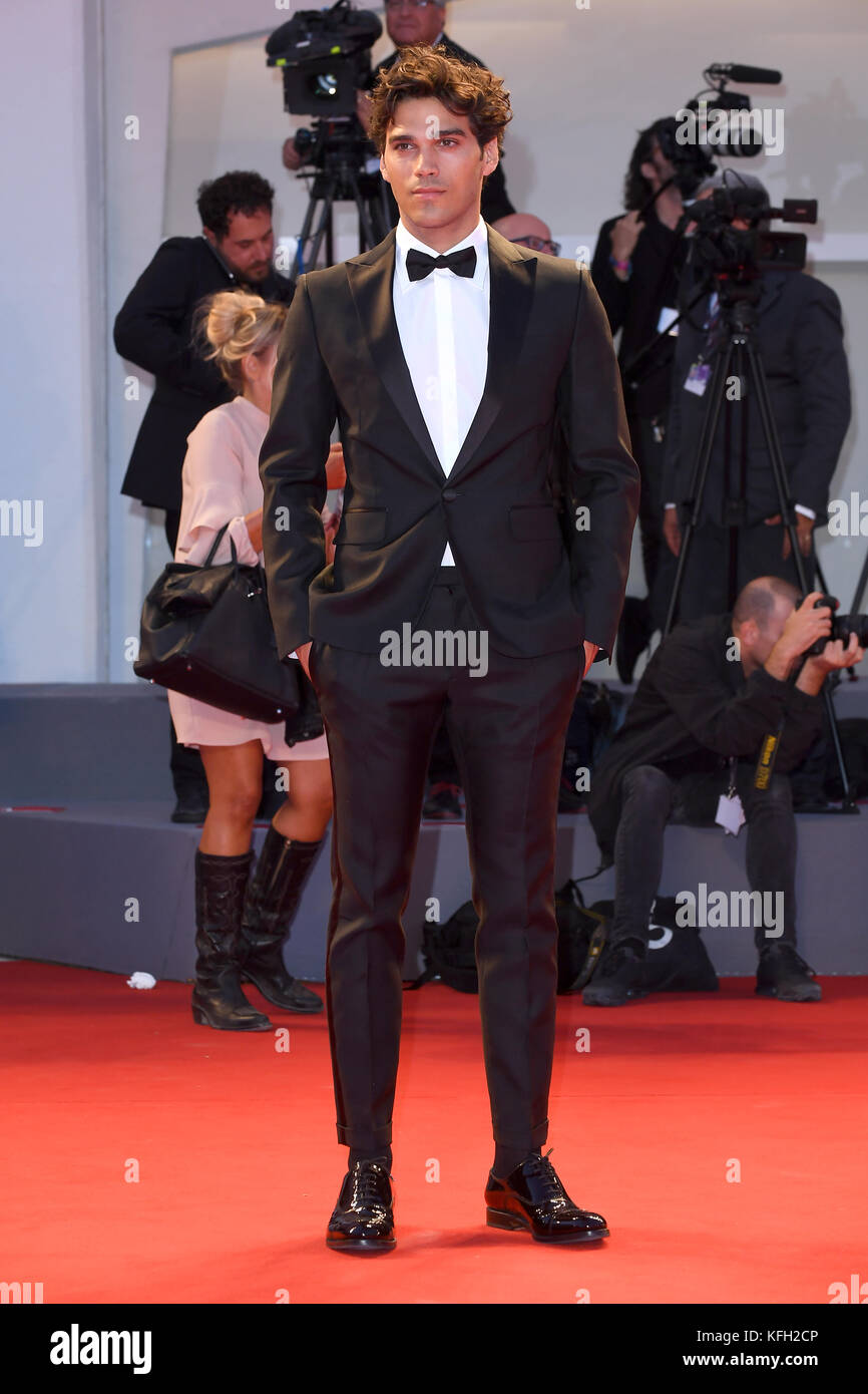 Giuseppe Maggio attends the premiere for Three Billboards Outside ...