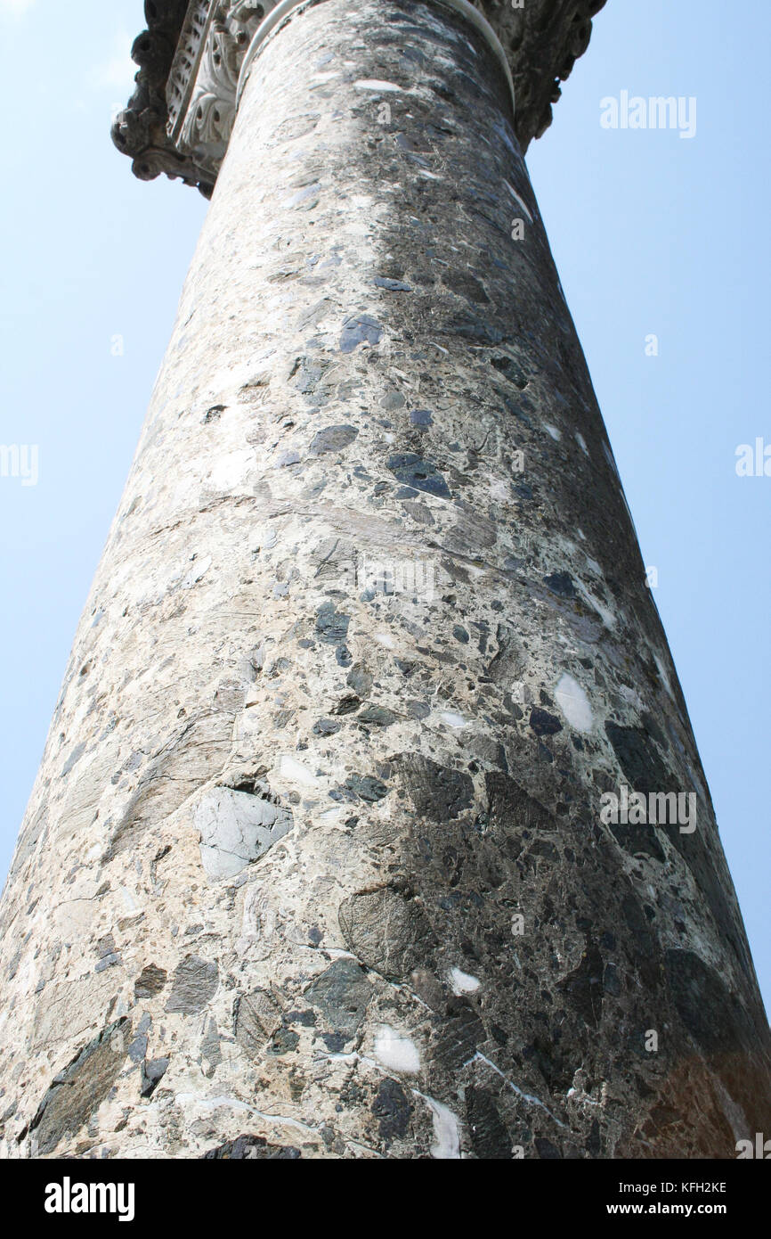 Columns in ancient Philippi that are remains of an ancient basillica ...