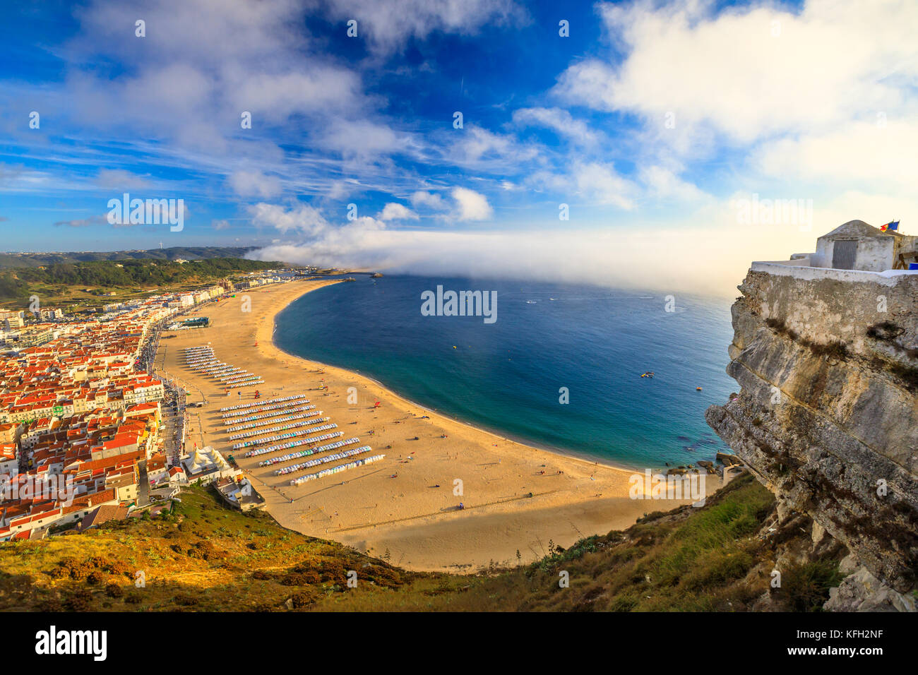 Nazare cliffs aerial hi-res stock photography and images - Alamy