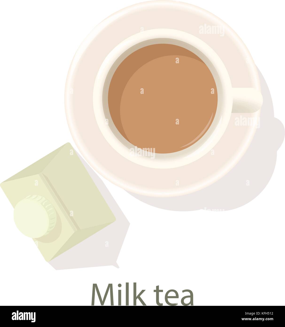 Milk tea icon, cartoon style Stock Vector Image & Art - Alamy