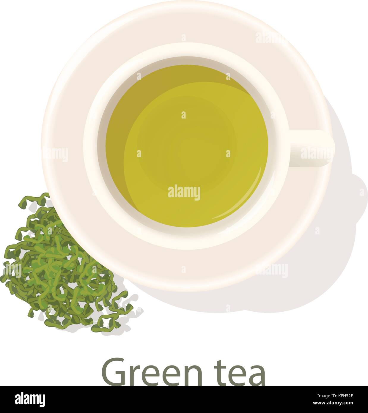 Green tea icon, cartoon style Stock Vector Image & Art - Alamy