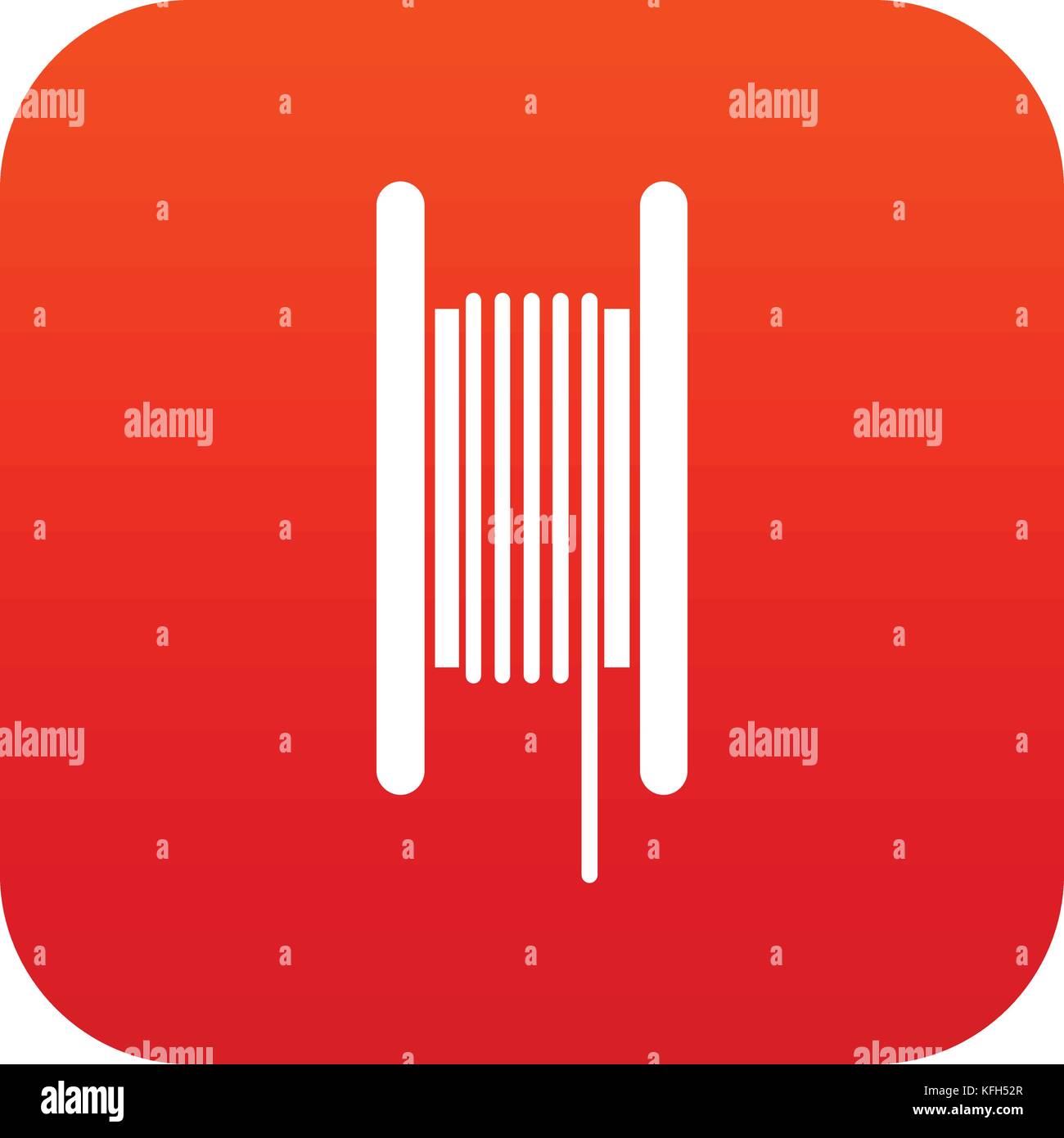 Electric cable in coil icon digital red Stock Vector Image & Art - Alamy