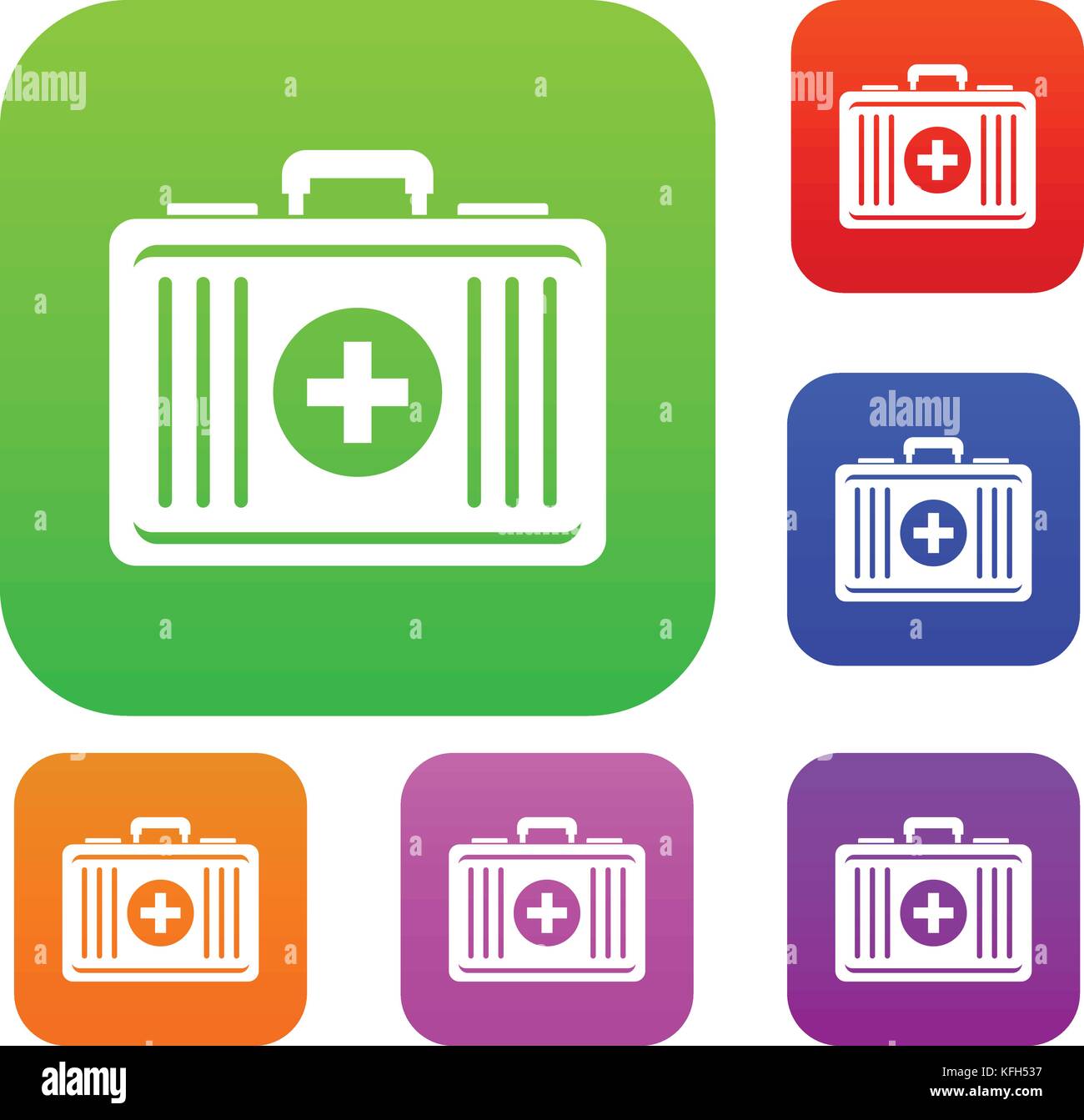 First aid set color collection Stock Vector Image & Art - Alamy