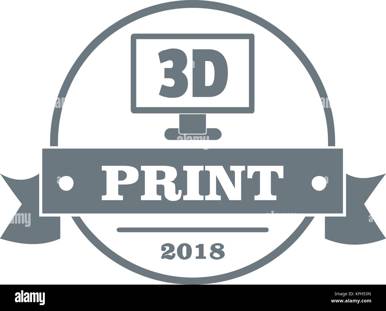 Cube 3d printing logo, simple gray style Stock Vector Image & Art - Alamy