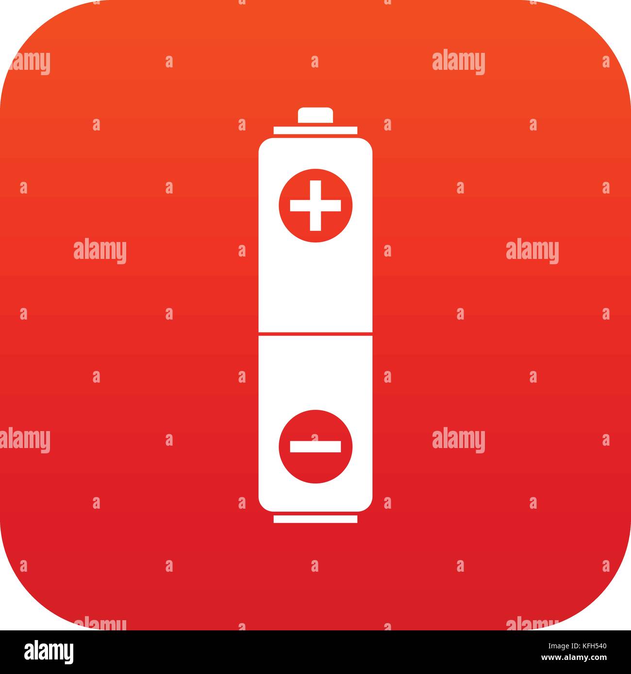 Battery icon digital red Stock Vector Image & Art - Alamy