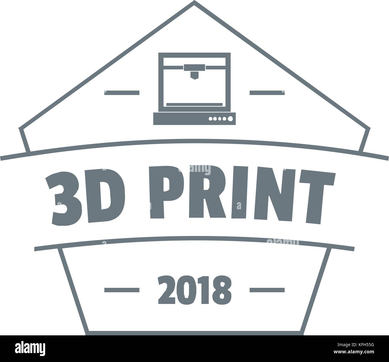 Design 3d printing logo, simple gray style Stock Vector Image & Art - Alamy