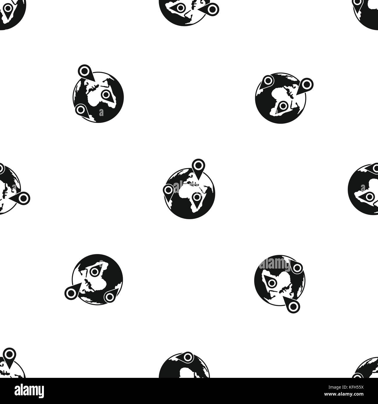 Globe of network pattern seamless black Stock Vector Image & Art - Alamy