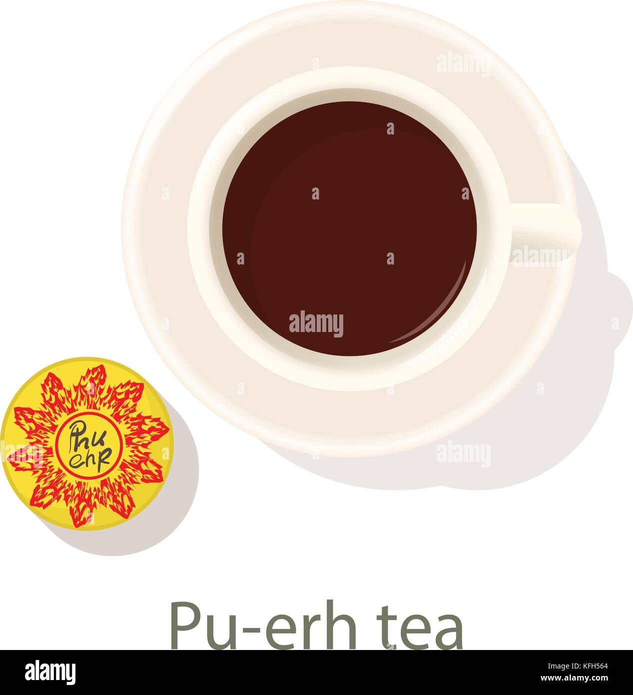 Puer tea icon, cartoon style Stock Vector Image & Art - Alamy