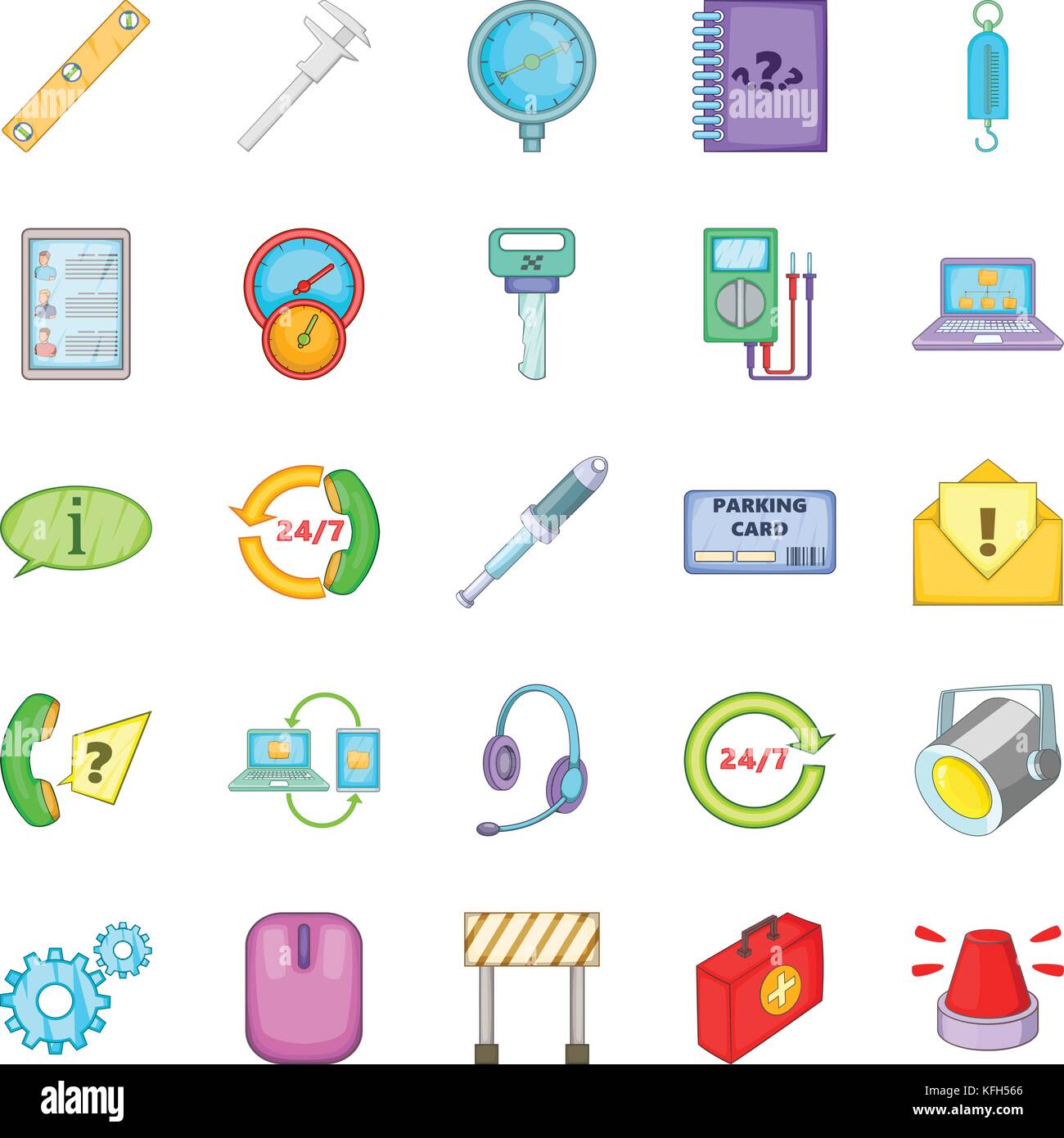 Computer help icons set, cartoon style Stock Vector Image & Art - Alamy