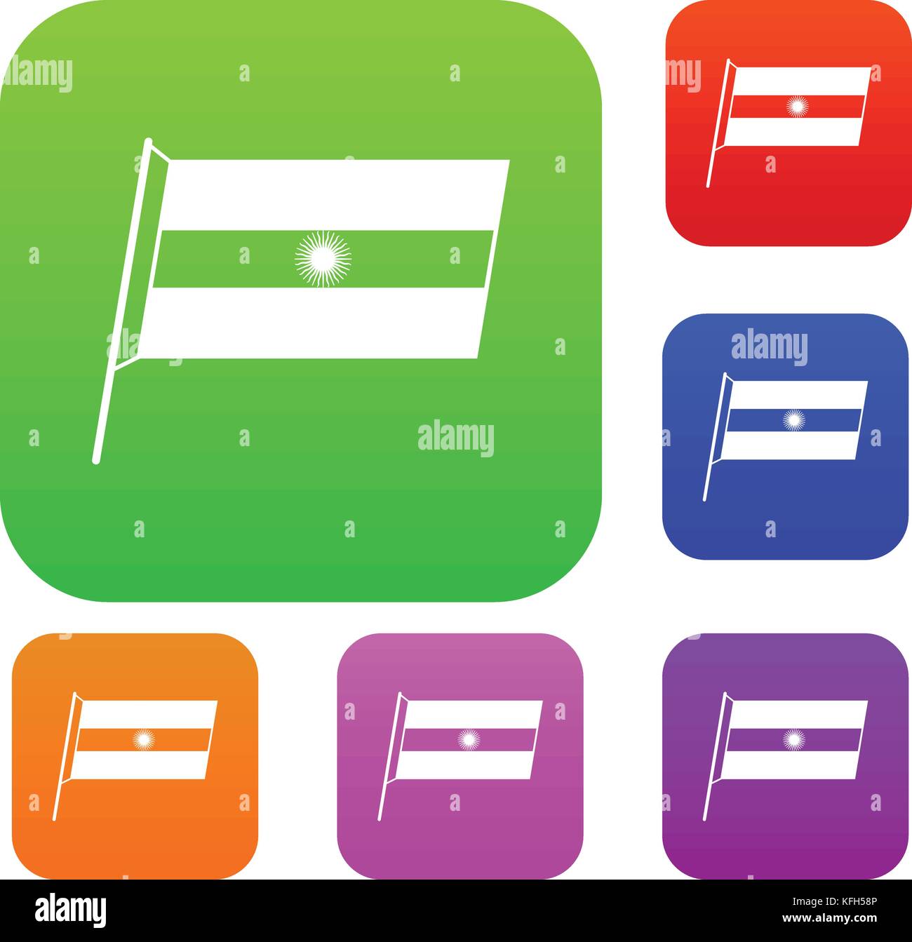 Flag of Argentina set color collection Stock Vector Image & Art - Alamy