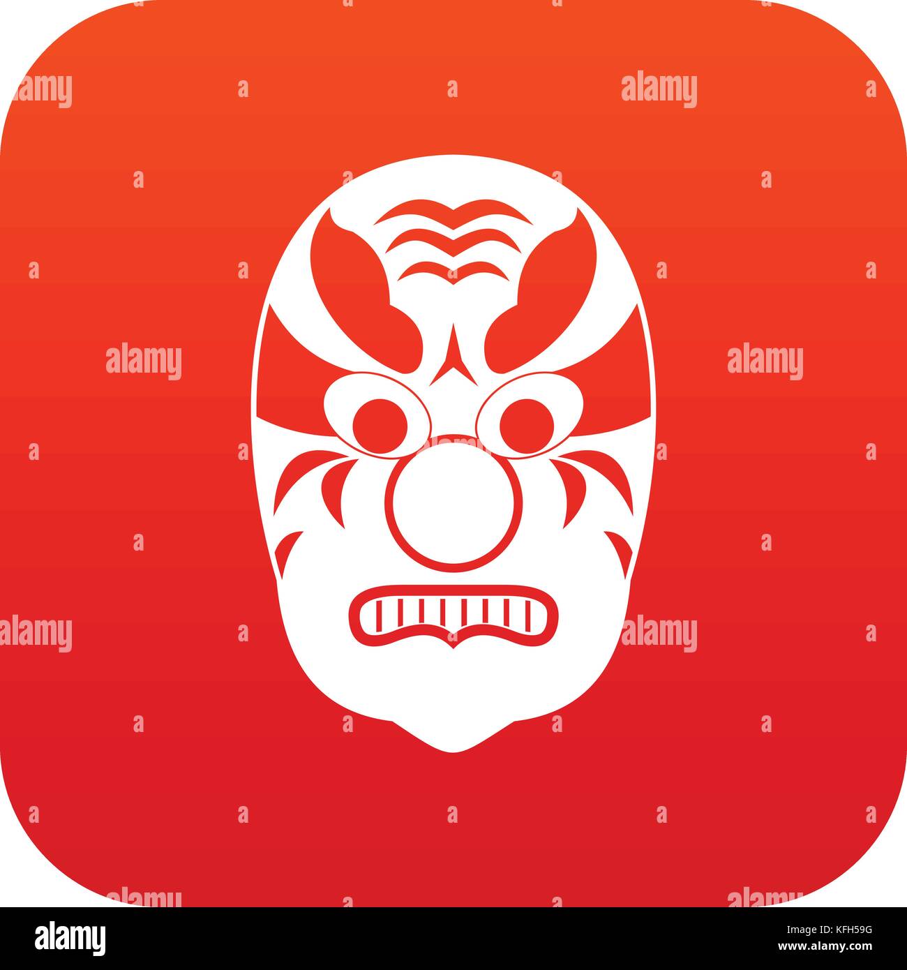 Tribal mask icon digital red Stock Vector Image & Art - Alamy