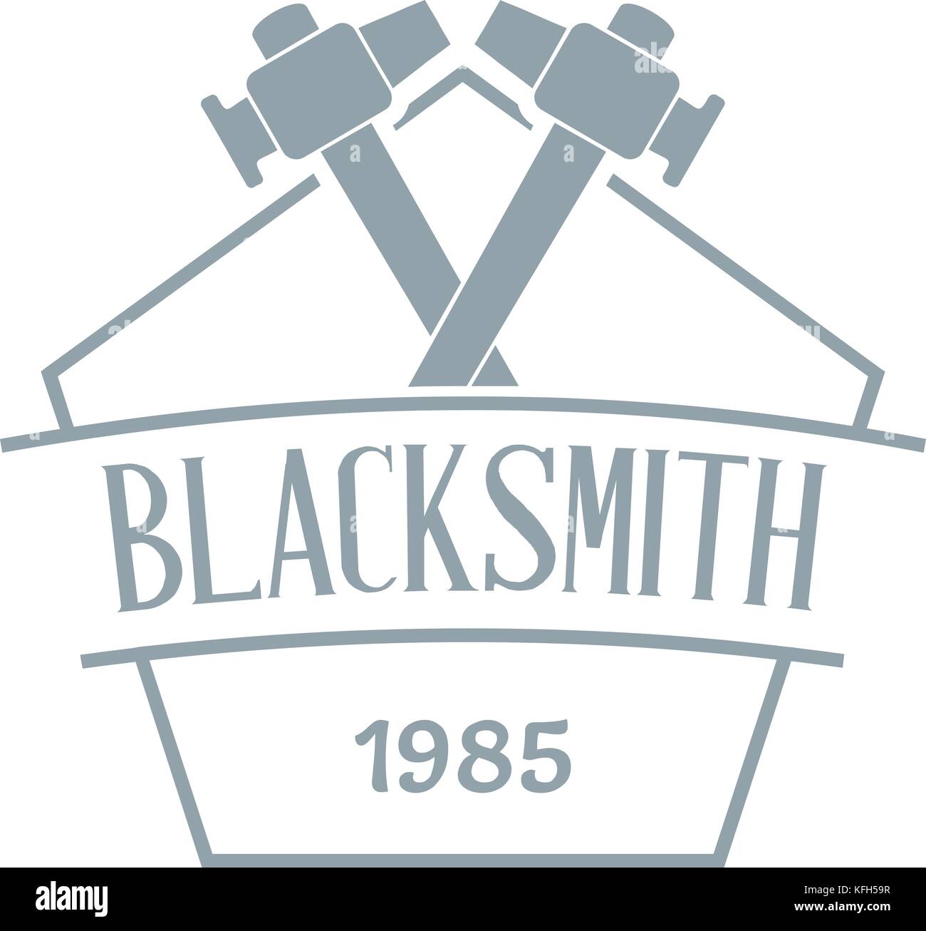 Hammer blacksmith logo, simple gray style Stock Vector Image & Art - Alamy