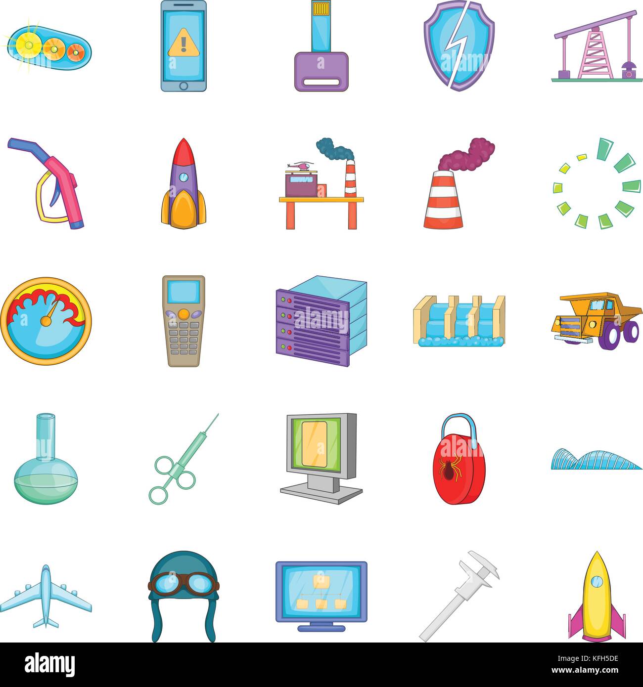New equipment icons set, cartoon style Stock Vector Image & Art - Alamy