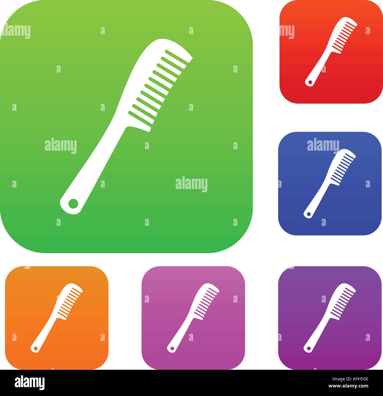 Comb set color collection Stock Vector Image & Art - Alamy