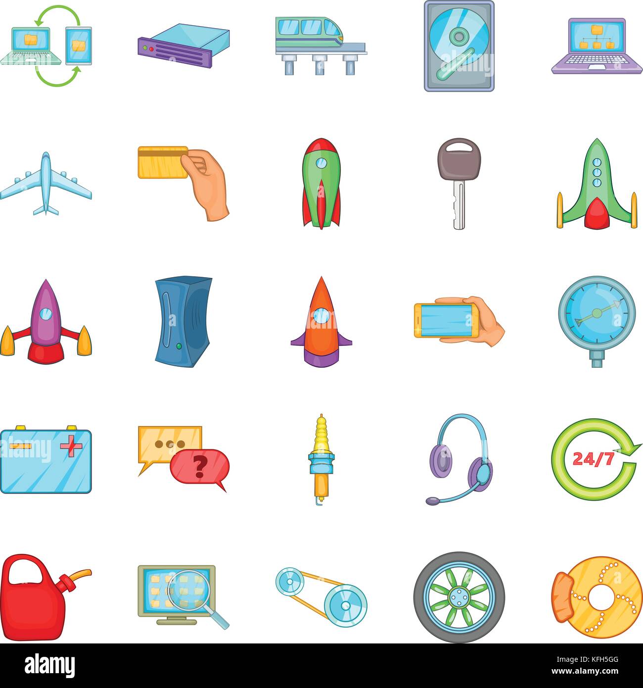 Renewed icons set, cartoon style Stock Vector Image & Art - Alamy