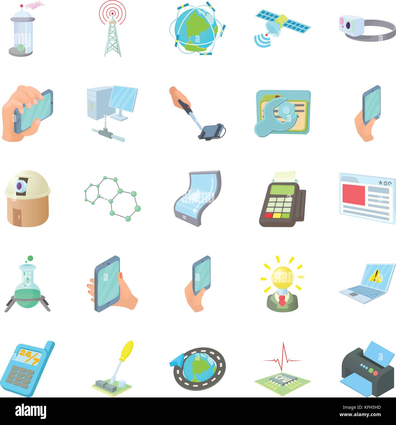 Refurbished icons set, cartoon style Stock Vector Image & Art - Alamy