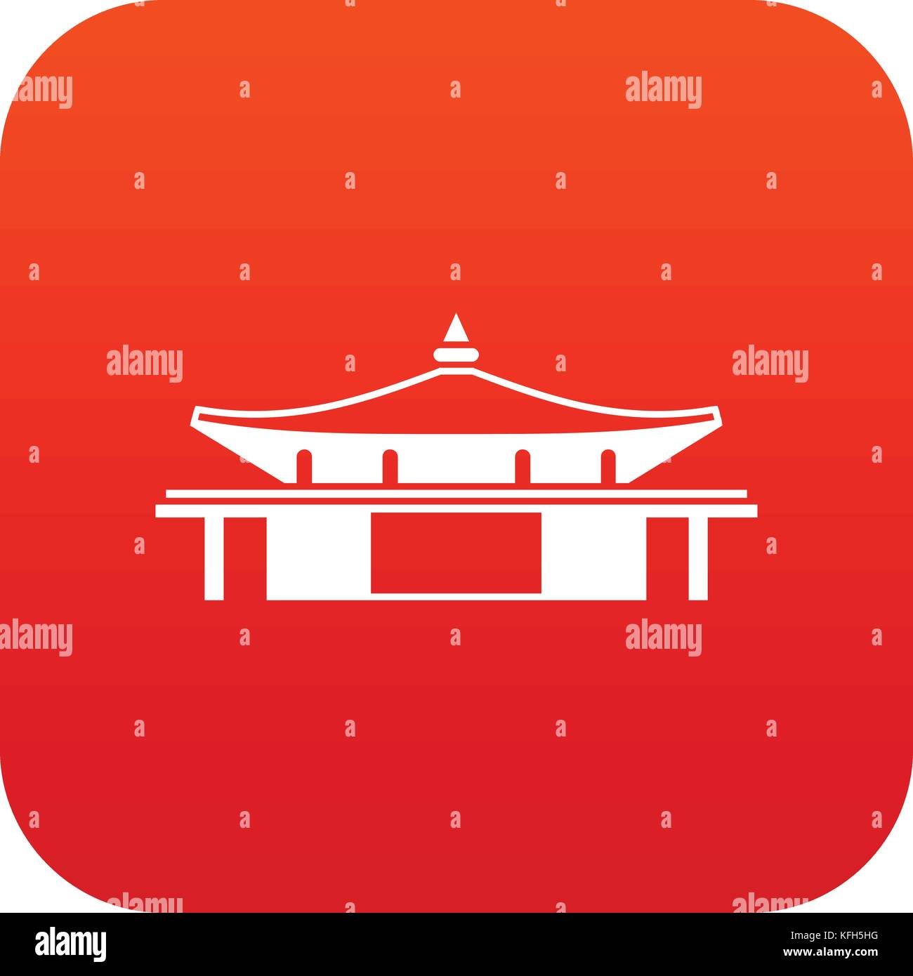 Temple icon digital red Stock Vector Image & Art - Alamy