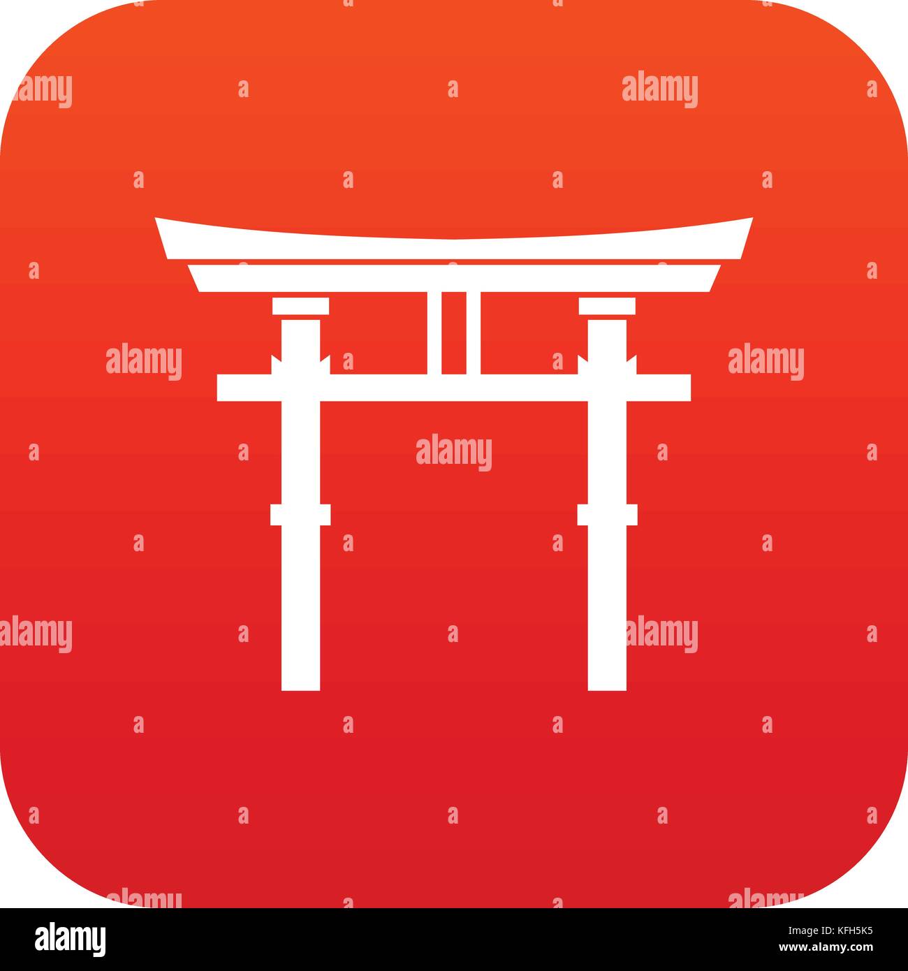 Japanese torii icon digital red Stock Vector Image & Art - Alamy