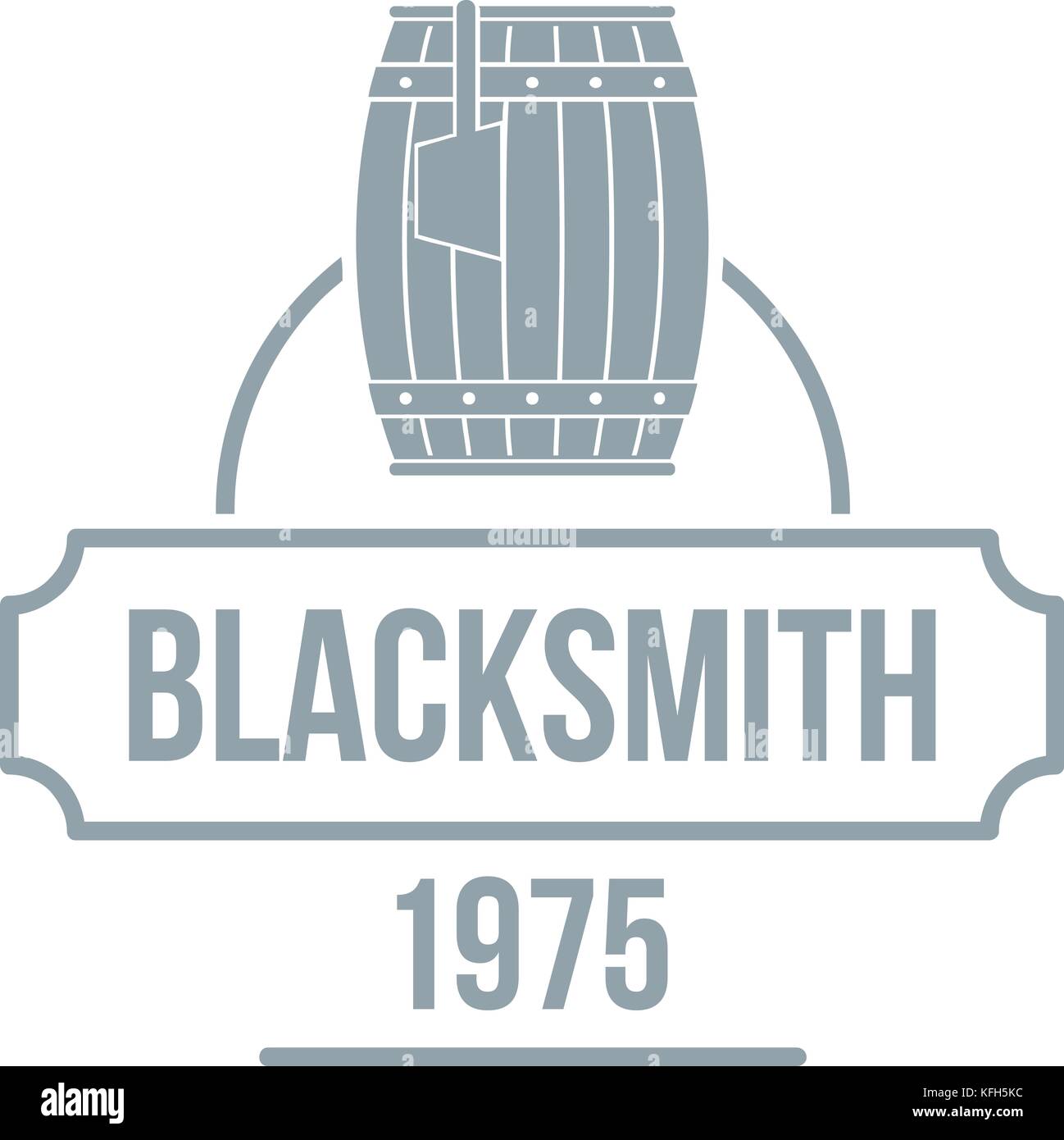 Blacksmith logo, simple gray style Stock Vector Image & Art - Alamy