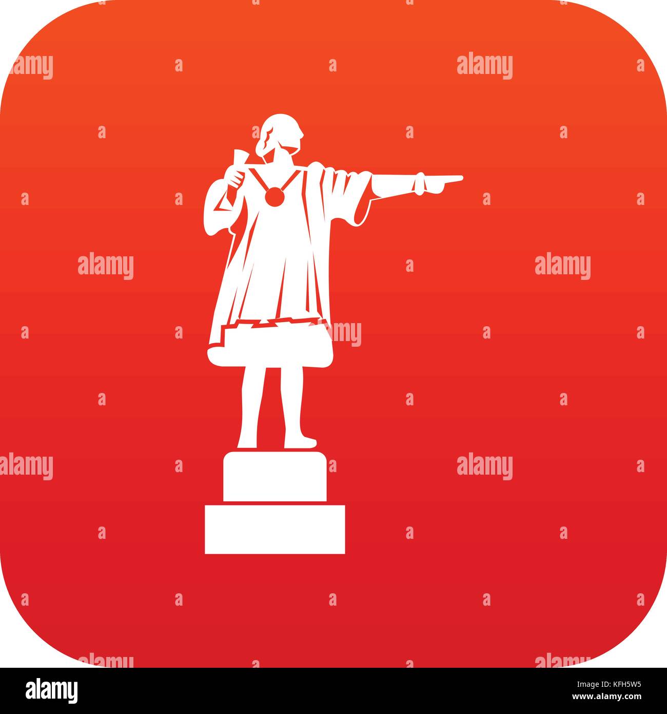 Columbus monument icon digital red Stock Vector Image & Art - Alamy