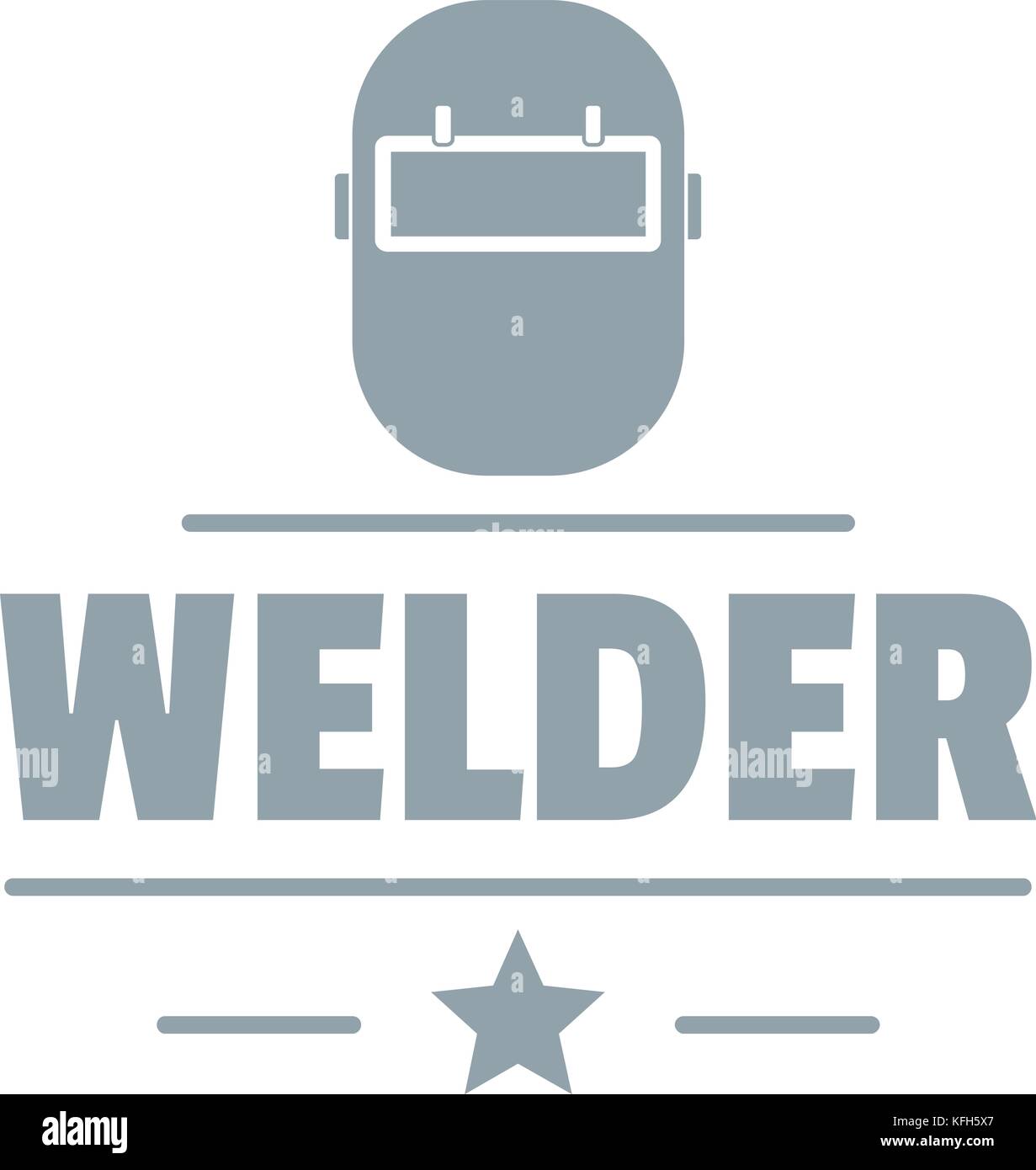 Welder mask logo, simple gray style Stock Vector Image & Art - Alamy