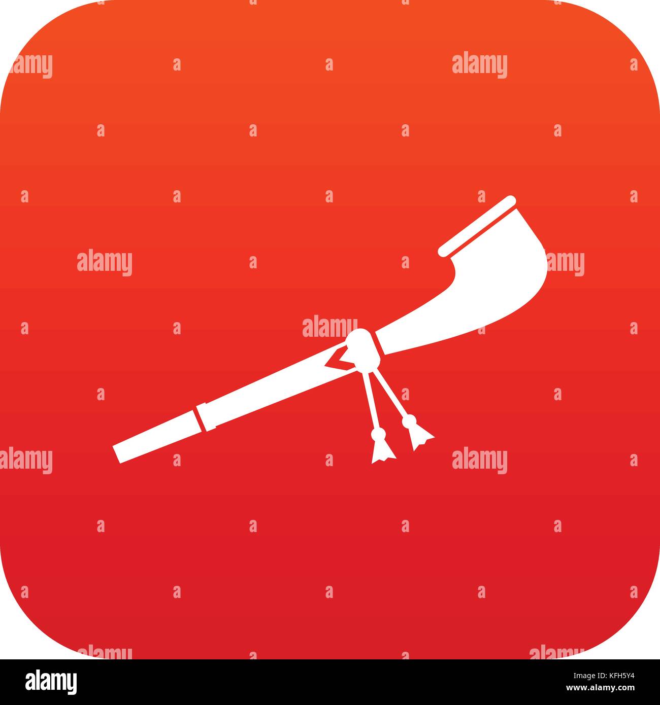 Retro smoking pipe icon digital red Stock Vector Image & Art - Alamy