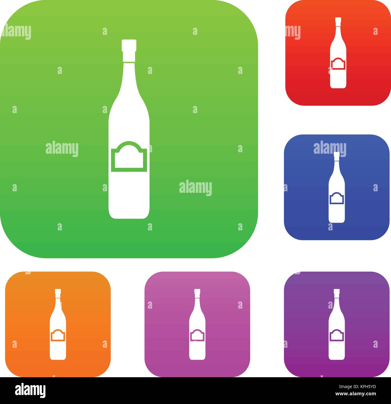 One bottle set color collection Stock Vector Image & Art - Alamy
