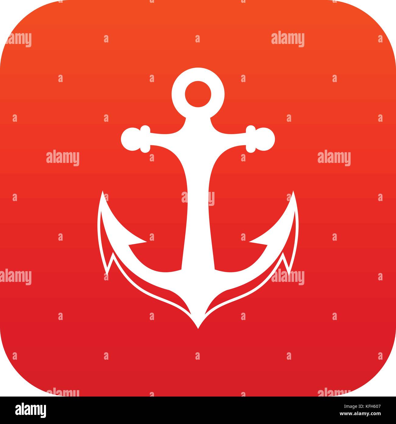 Anchor icon digital red Stock Vector Image & Art - Alamy