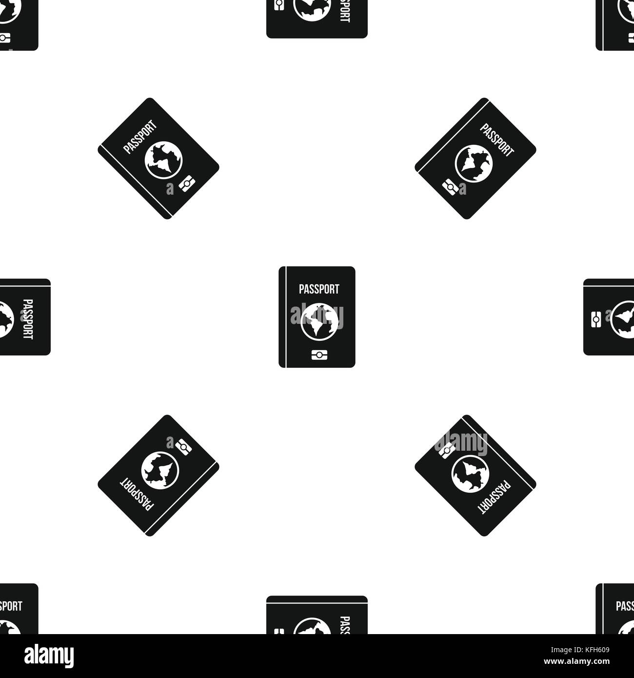 Passport pattern seamless black Stock Vector Image & Art - Alamy