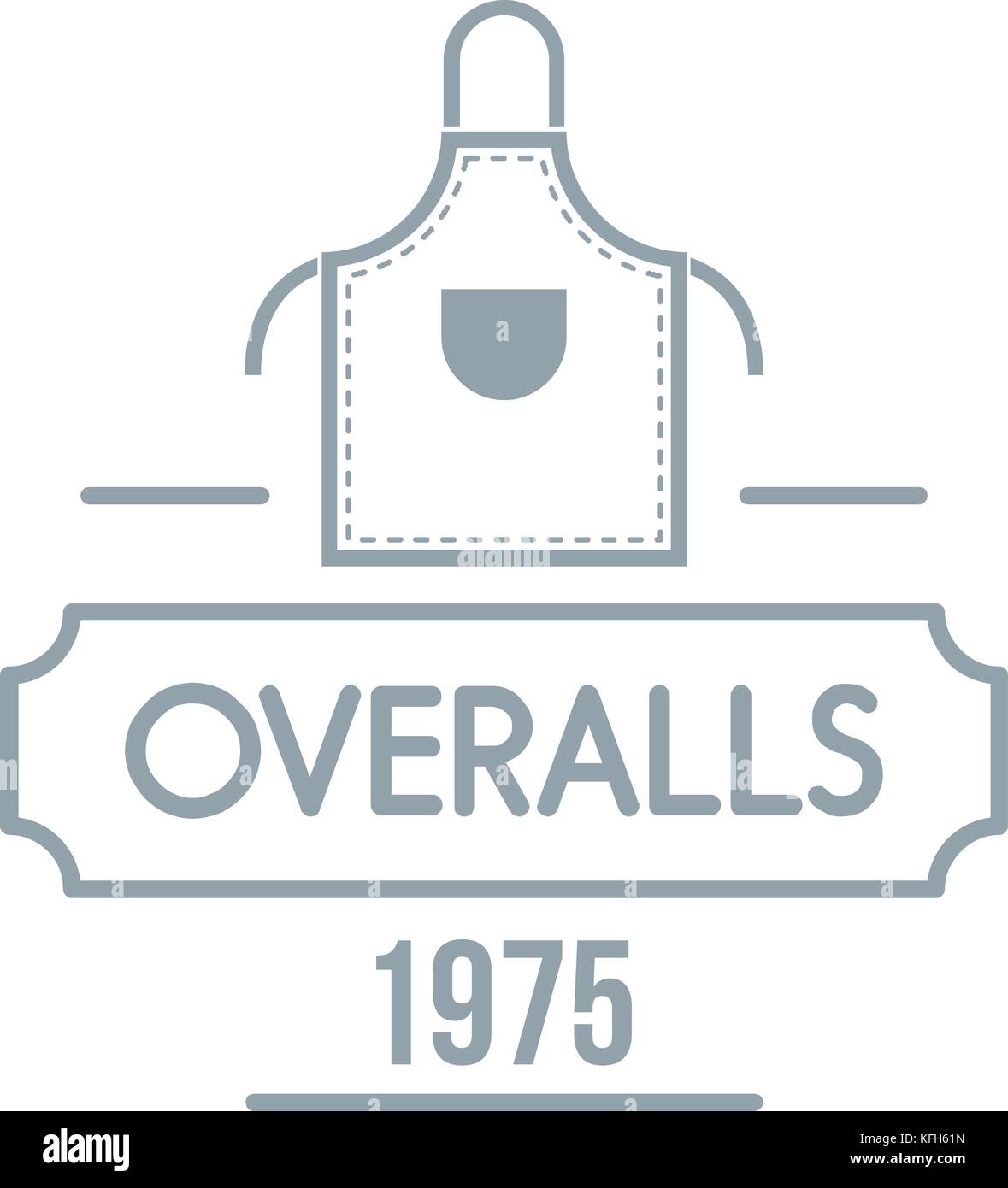 Overalls logo, simple gray style Stock Vector Image & Art - Alamy