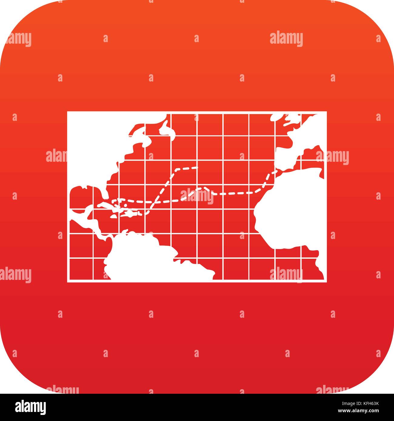 Map trips of Columbus icon digital red Stock Vector Image & Art - Alamy