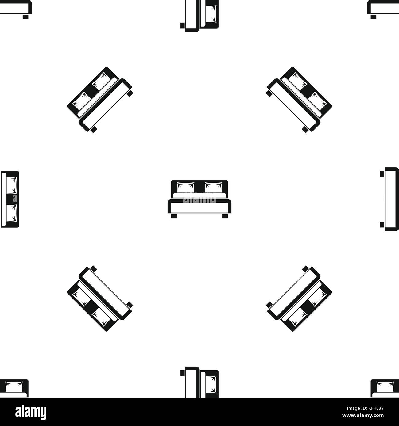 Double bed pattern seamless black Stock Vector Image & Art - Alamy