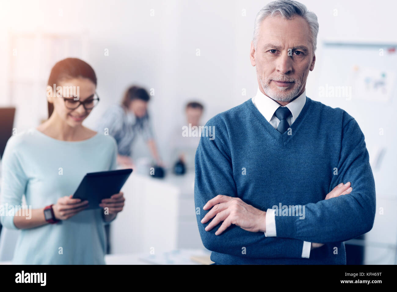 Mature bearded man posing hi-res stock photography and images - Alamy