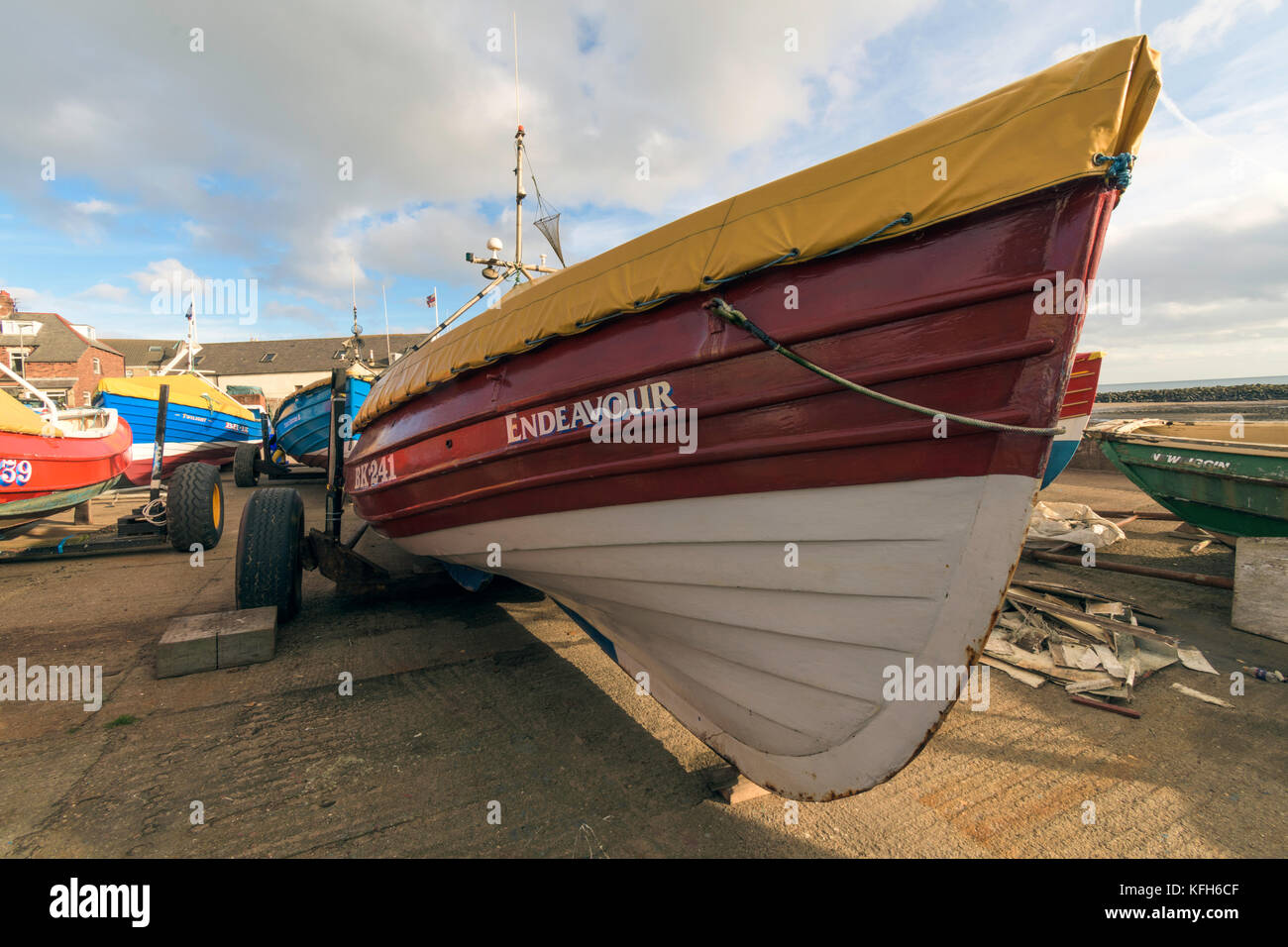 Northumberland coble fishing boat hi-res stock photography and images ...