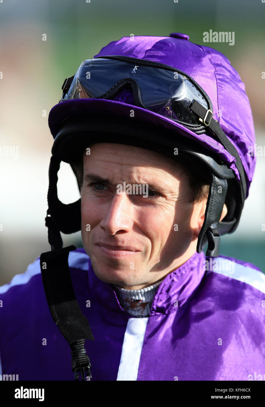 Ryan Moore before the Racing Post Trophy Stakes during Racing Post ...