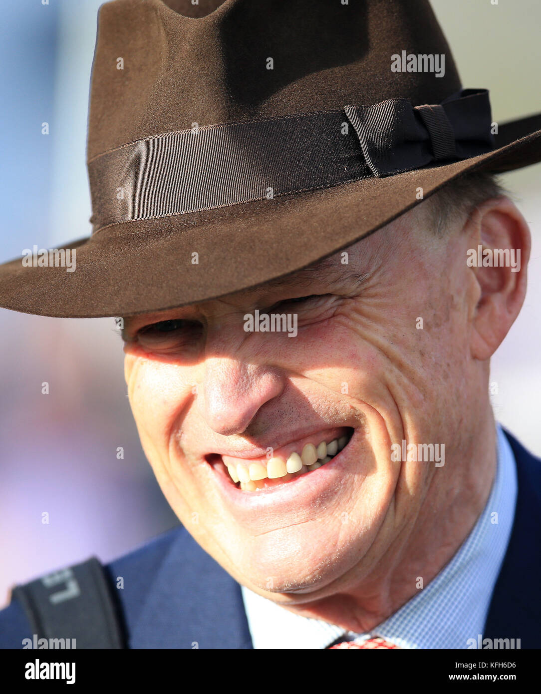 Trainer John Gosden before the Racing Post Trophy Stakes during Racing ...
