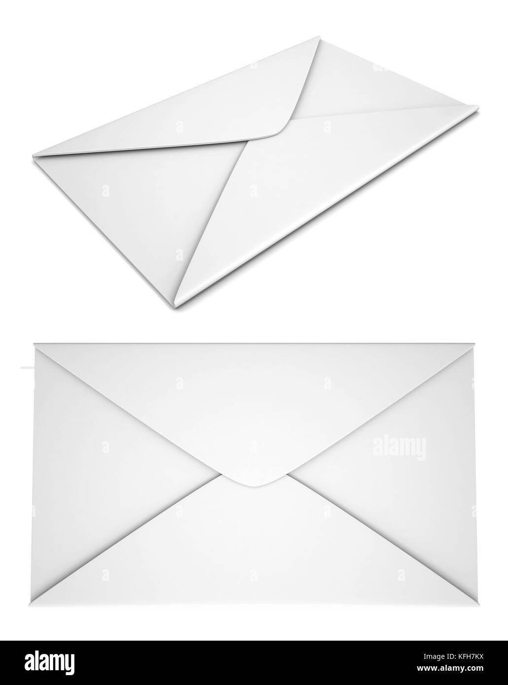 Blank realistic envelopes paper Cut Out Stock Images & Pictures - Alamy