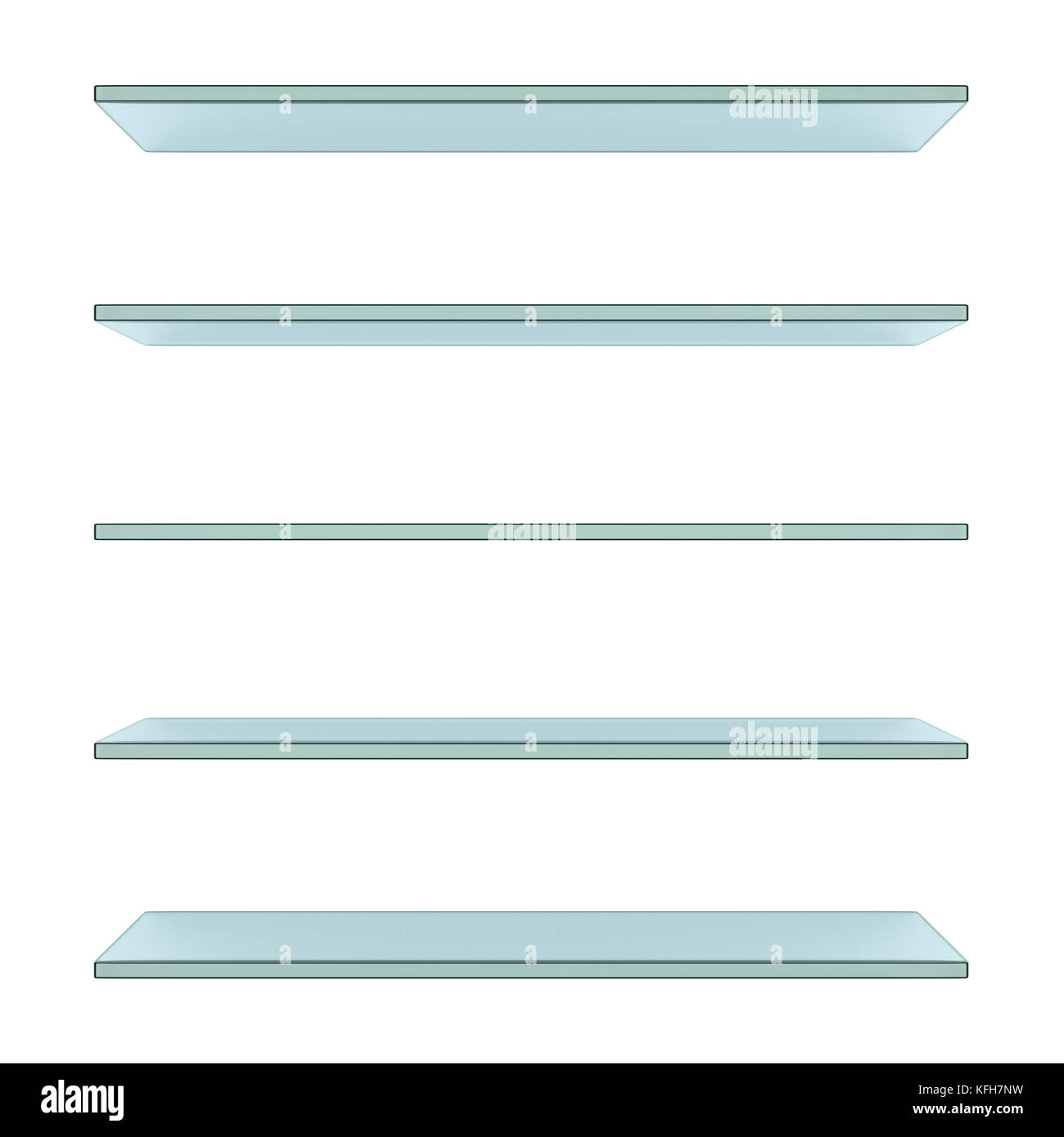 Realistic transparent glass shelves Stock Photo - Alamy