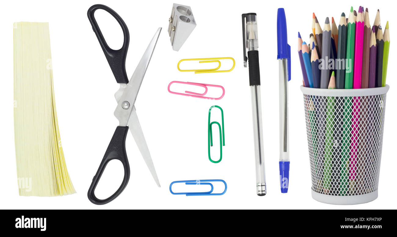 Different stationery items Stock Photo - Alamy