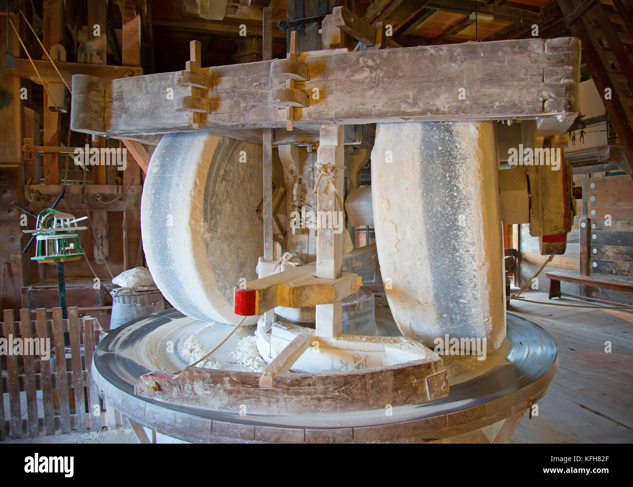 Close up of the windmill mechanics Stock Photo - Alamy