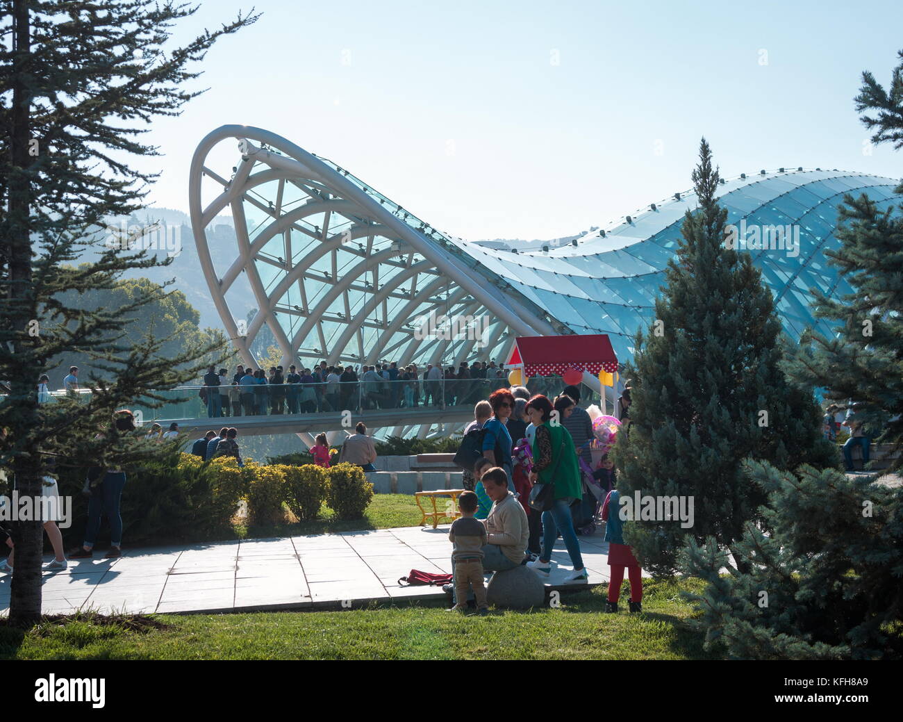 TBILISI, GEORGIA - OCTOBER 07,2017: People during the Tbilisoba ...