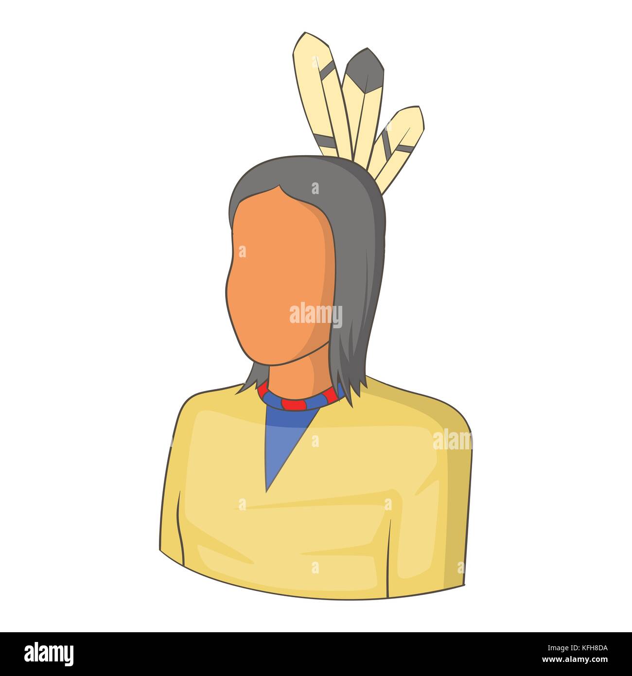 Cartoon Native American Man
