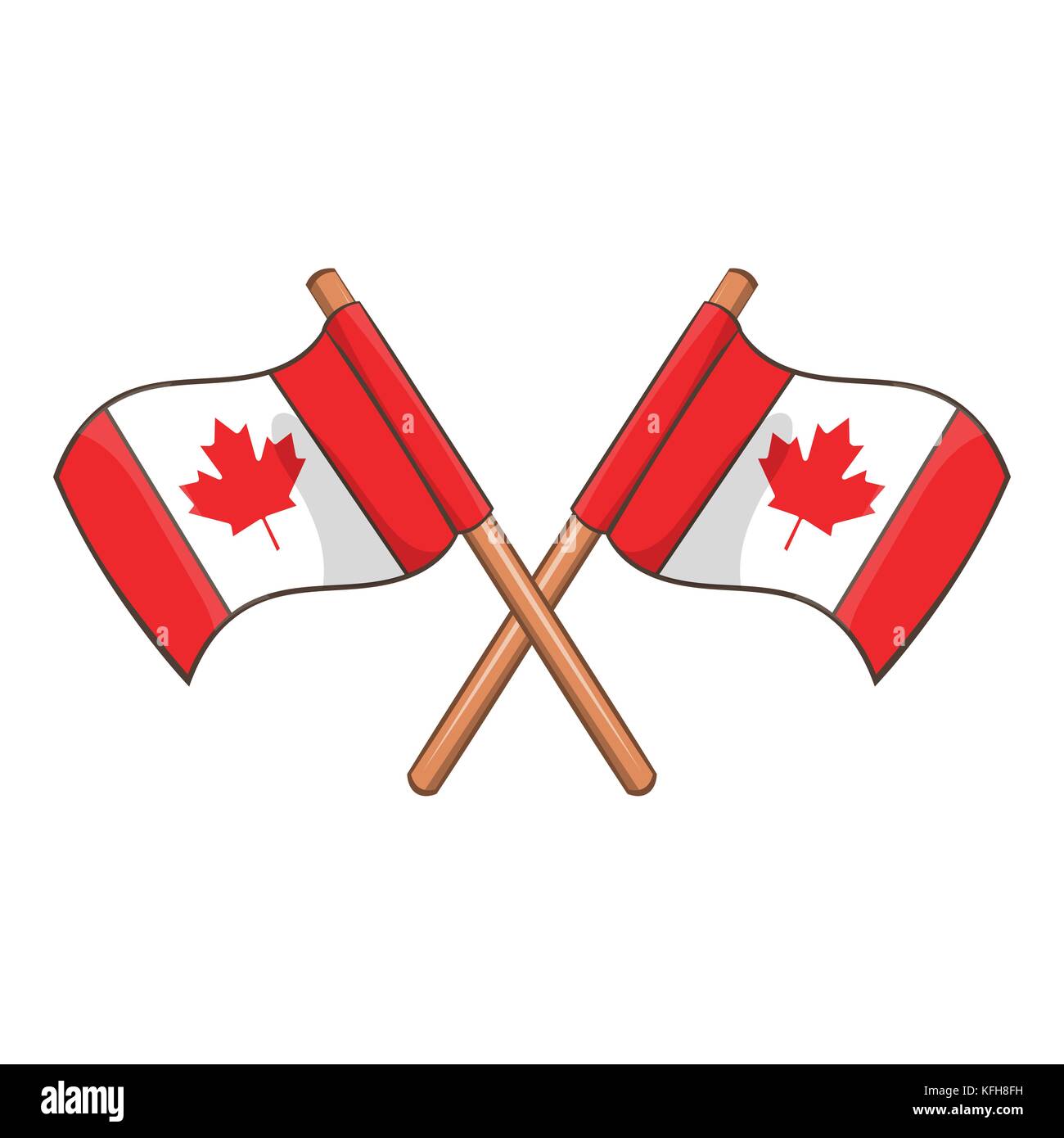 Cartoon Canadian Flag