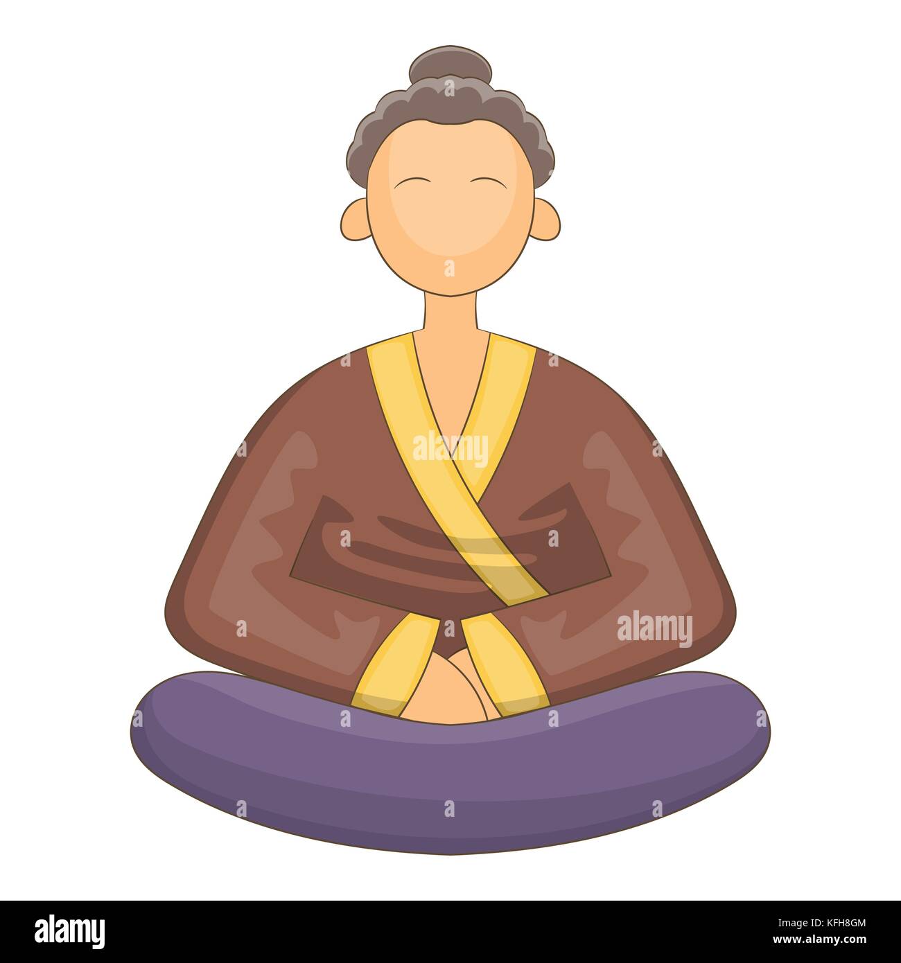 Japnese monk icon, cartoon style Stock Vector Image & Art - Alamy