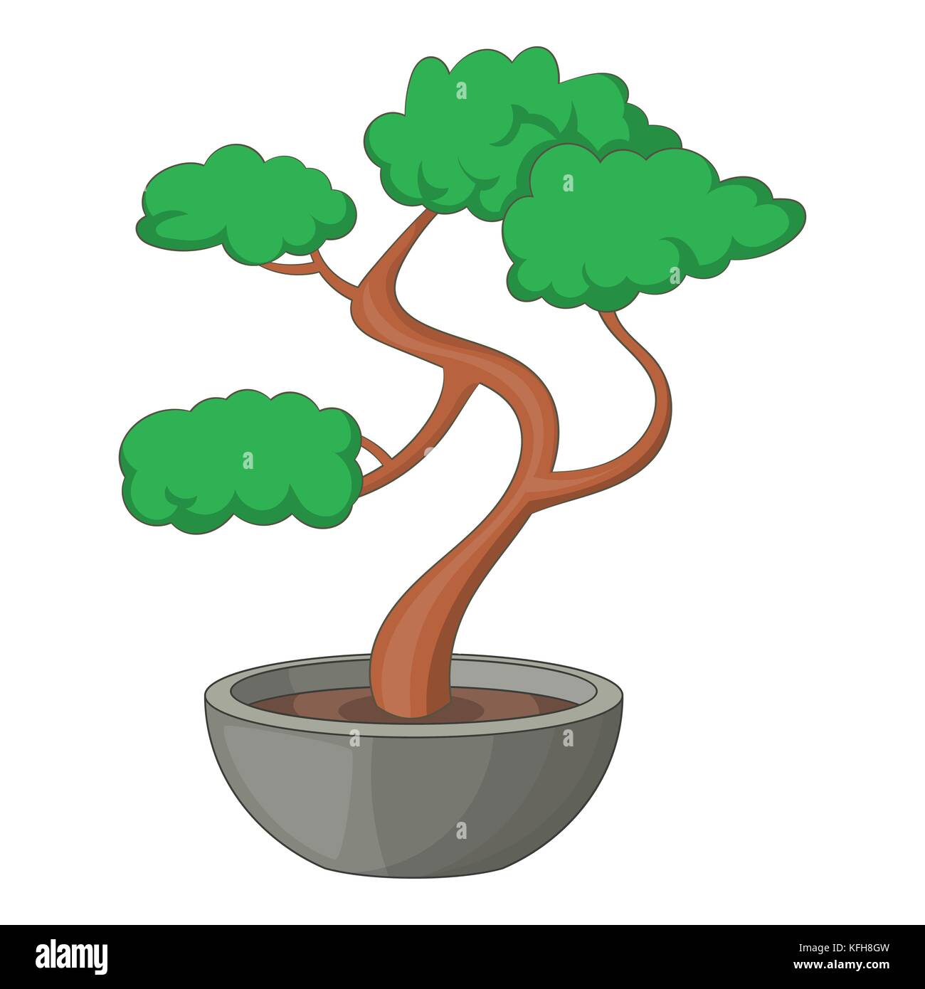 Bonsai tree icon, cartoon style Stock Vector Image & Art - Alamy